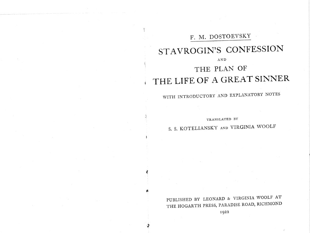 Woolf Stavrogin PDF | PDF