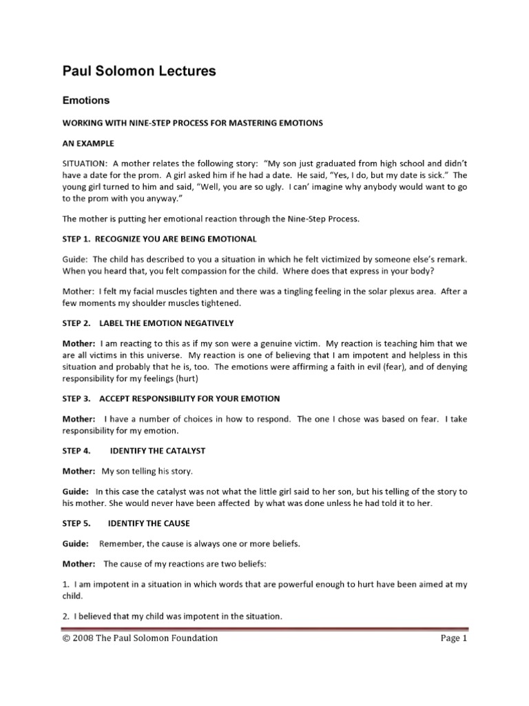 Paul Solomon Pdf1 | PDF | Jealousy | Emotions