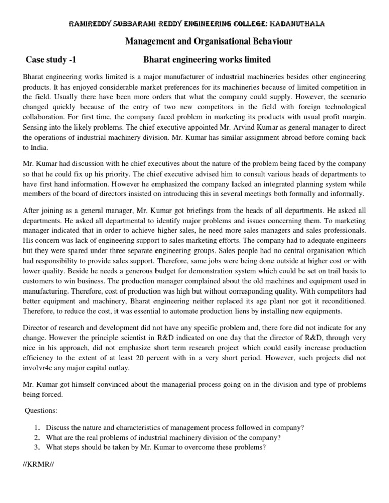 Case Study Mob | PDF | Sales | Competition