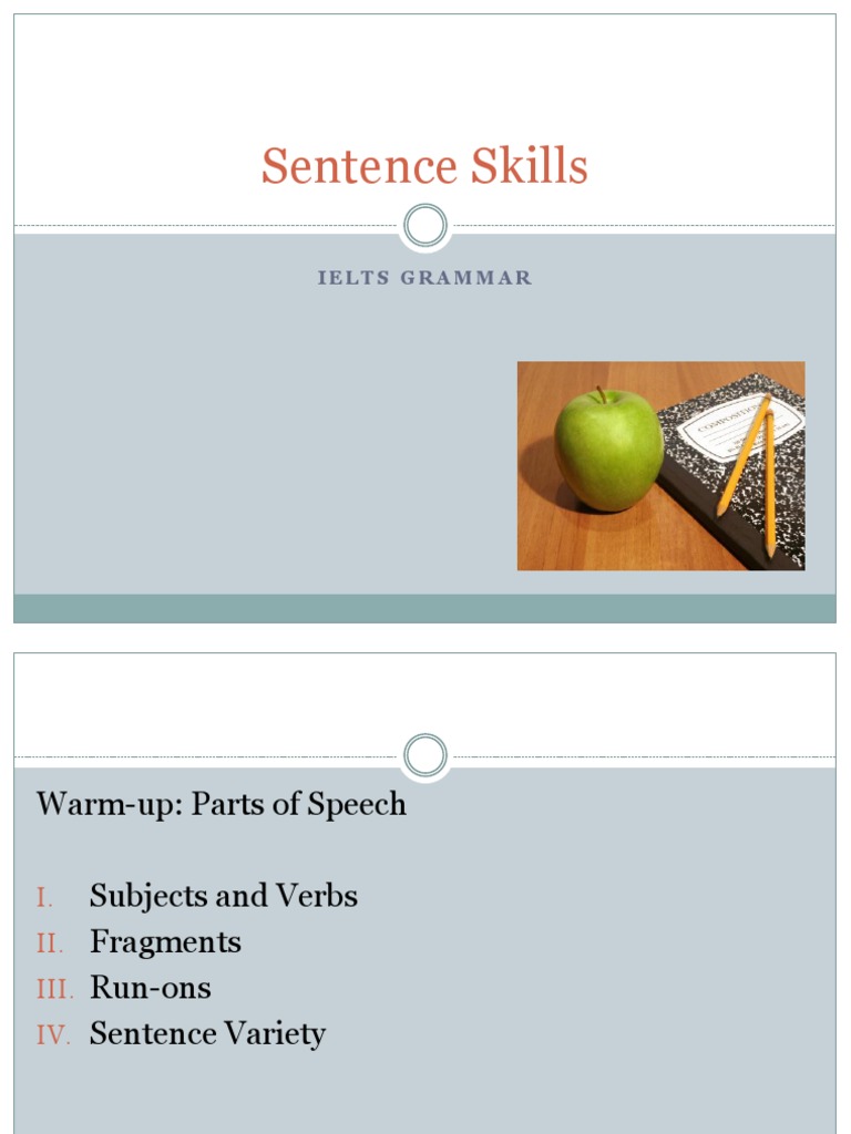 Sentence Skills | Download Free PDF | Part Of Speech | Subject (Grammar)
