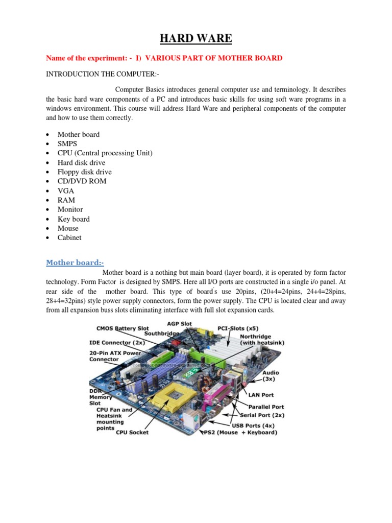Computer Hardware Essentials | PDF