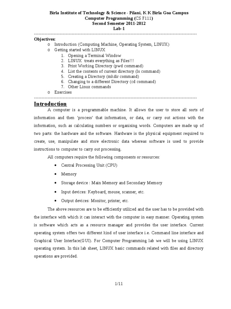 Birla Institute of Technology & Science - Pilani, K K Birla Goa Campus ...