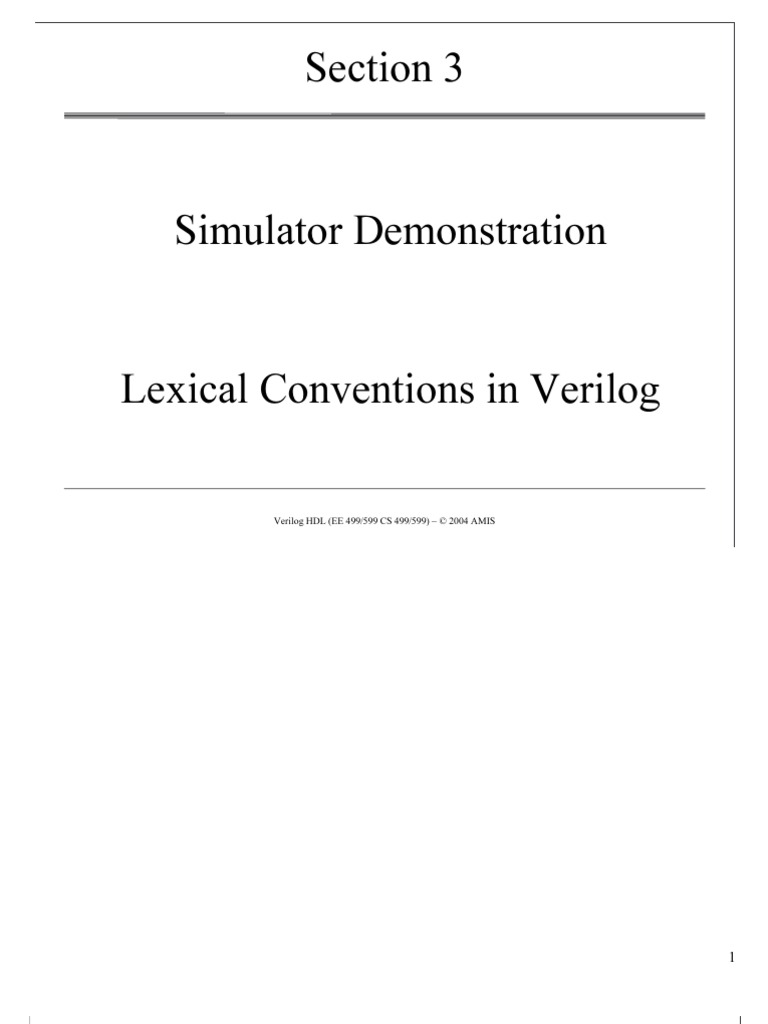 Introduction To Verilog Pdf Hardware Description Language Parameter Computer Programming 