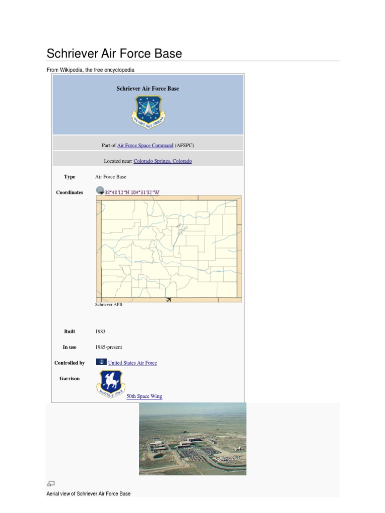Schriever Air Force Base | Download Free PDF | Air Forces | United ...