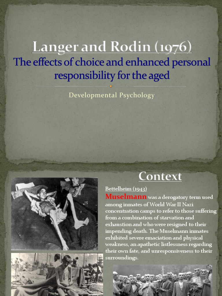 Langer and Rodin (1976) GMG | PDF | Validity (Statistics) | Experiment