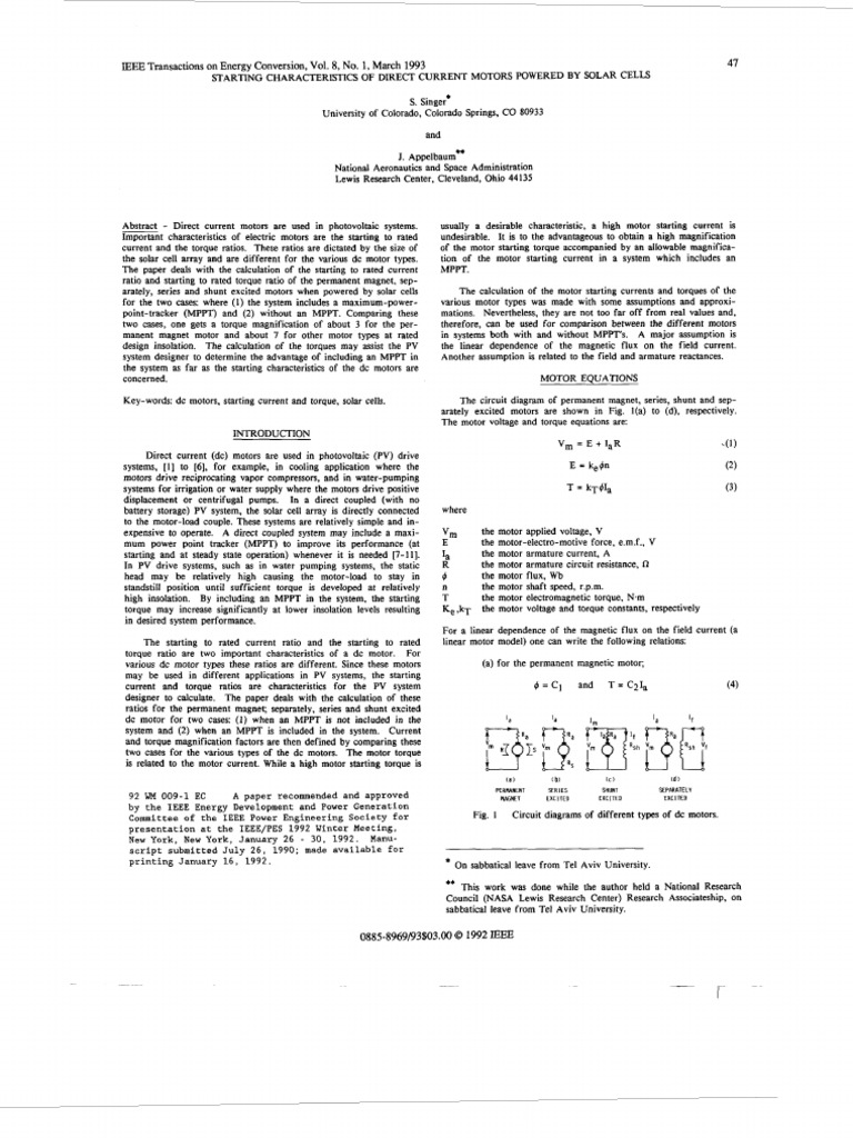 IEEE Transactions On Conversion, Vol. 8, No. 1, 1993 | PDF ...