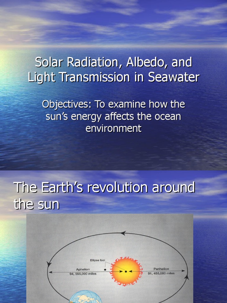 Solar Radiation Effects on Seawater | PDF | Science & Mathematics