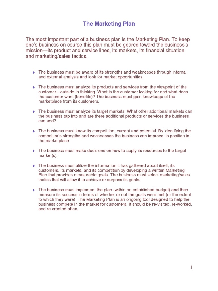 Marketing Plan Outline | PDF | Strategic Management | Advertising