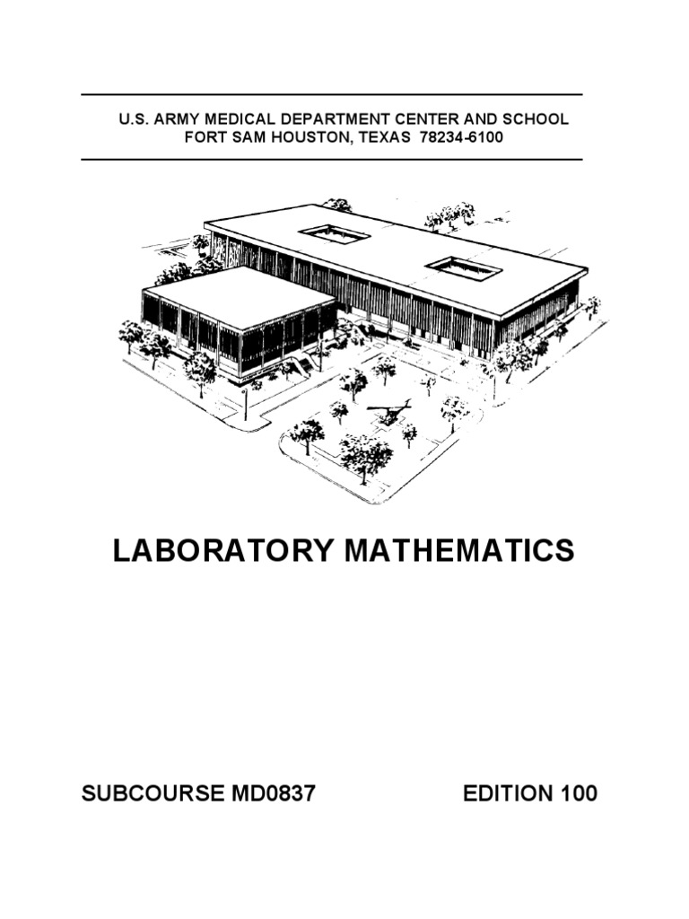US Army Medical Laboratory Mathematics | PDF | Exponentiation ...