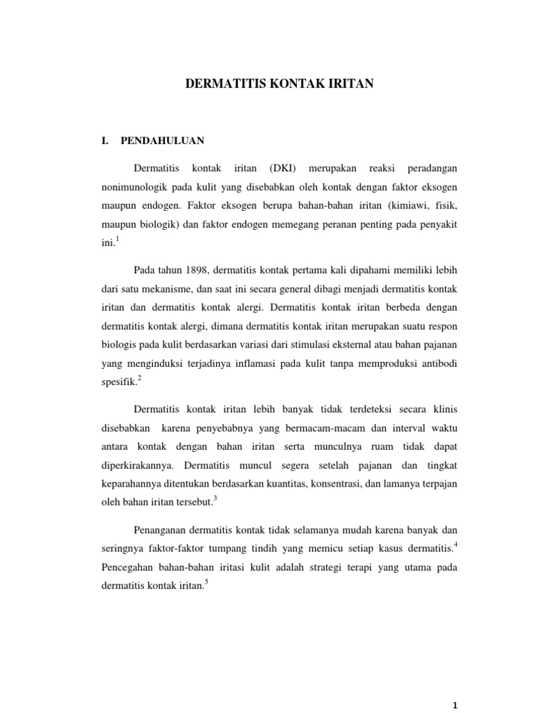 Dermatitis Kontak Iritan | PDF