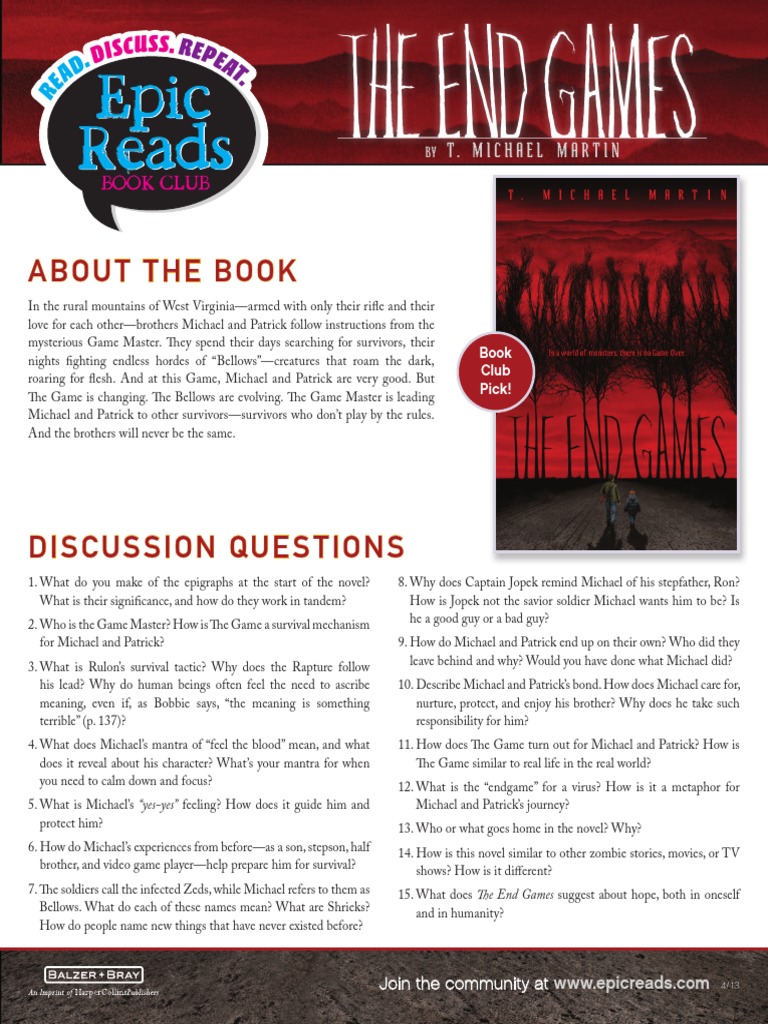 End Games Book Club Guide | PDF