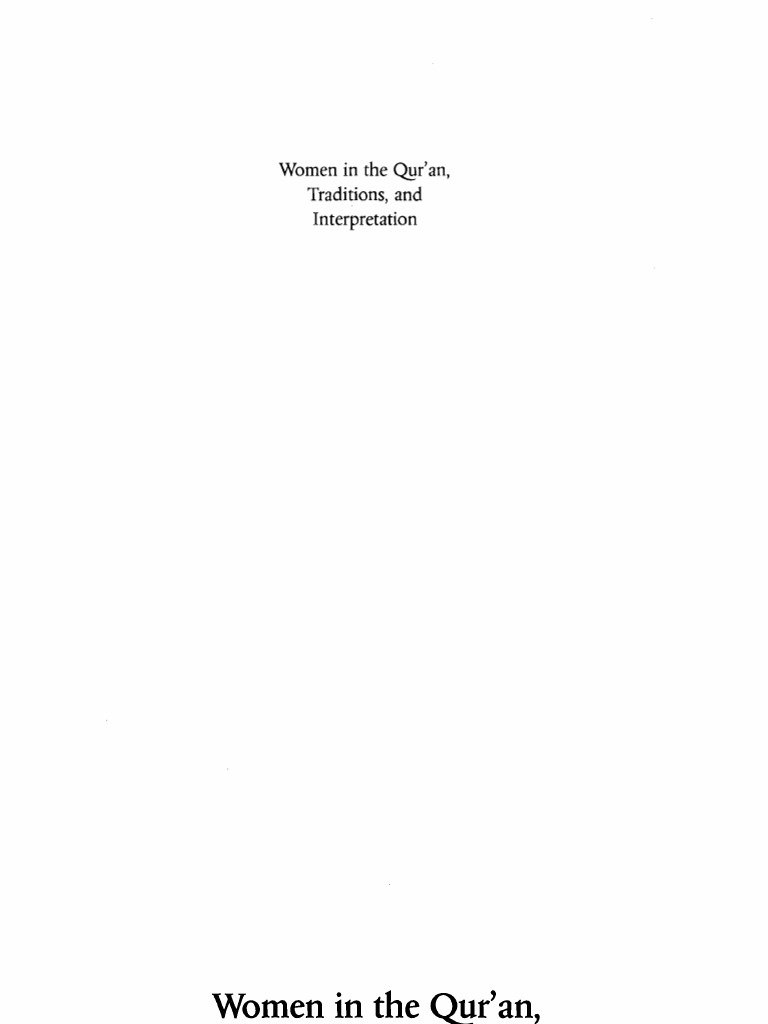 Women in The Quran | PDF | Quran | Islam