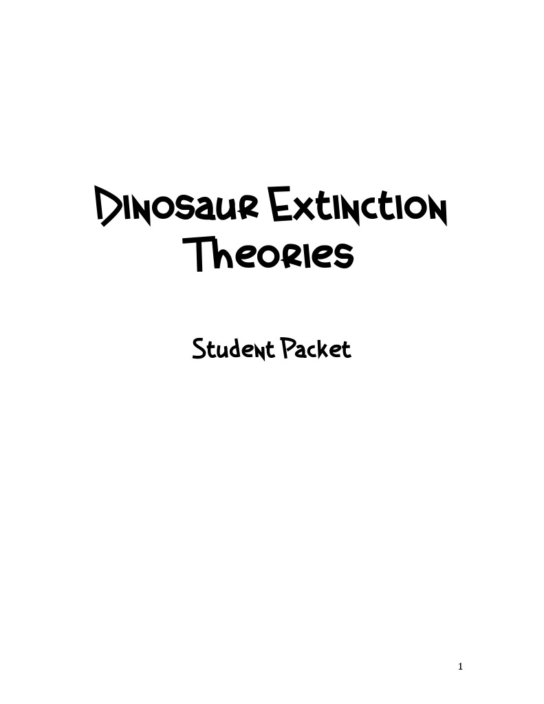 Theories on Dinosaur Extinction | PDF | Atmosphere Of Earth | Dinosaurs