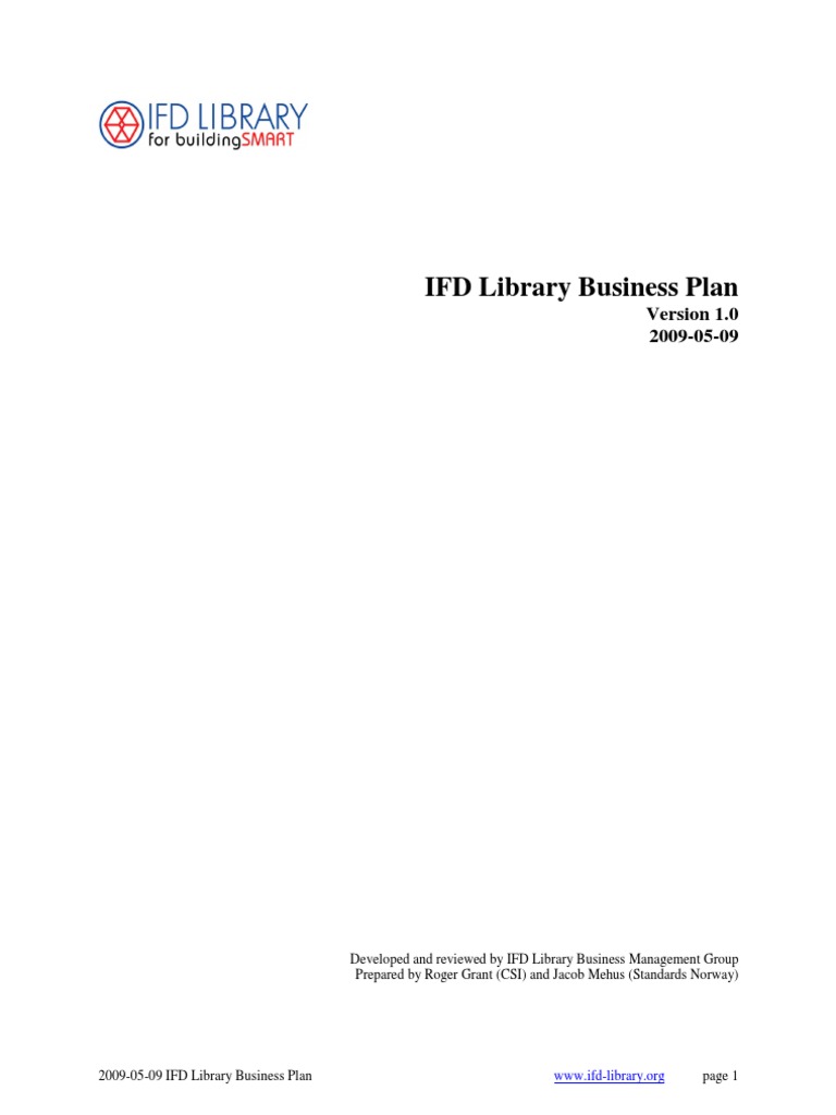 IFD Library Business Plan Version 1.0 Final | PDF | Specification ...