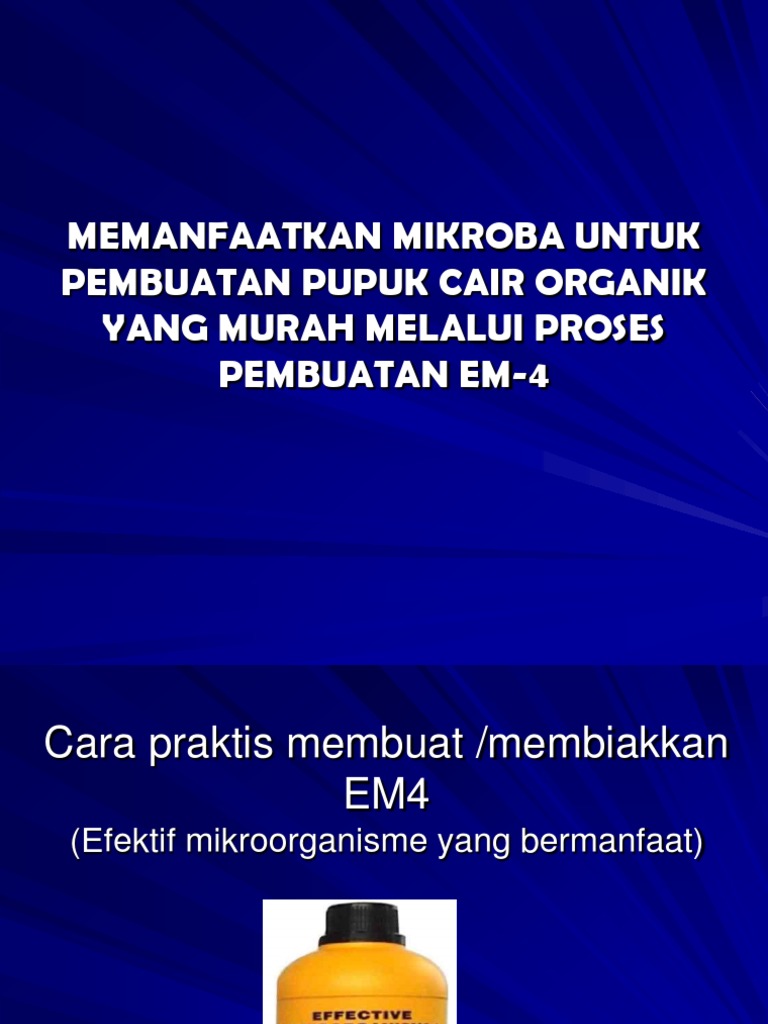 Biol TRPN 7 Cara Praktis PGPR Dan Em4 | PDF