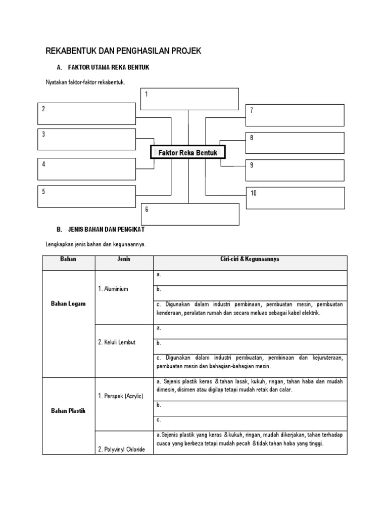 Soalan Rekabentuk Dan Penghasilan Projek | PDF