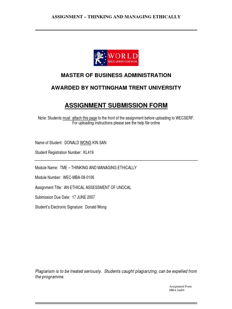 Solution of Case Study Unocal in Burma | PDF | Utilitarianism | Natural ...