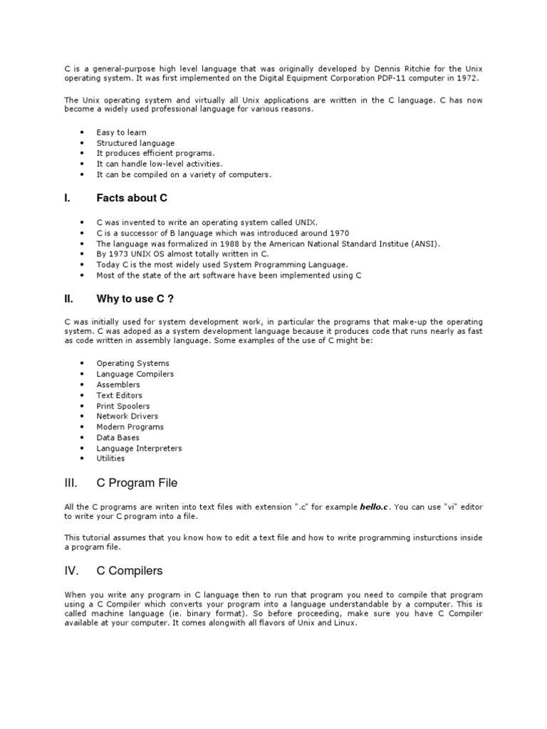 C Is A General | Download Free PDF | C (Programming Language) | Pointer (Computer Programming)