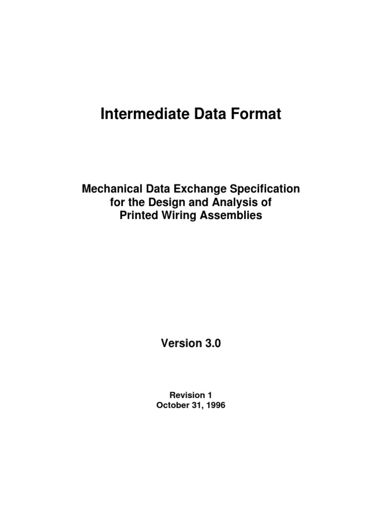 Idf v30 Spec | PDF | Data Type | File Format