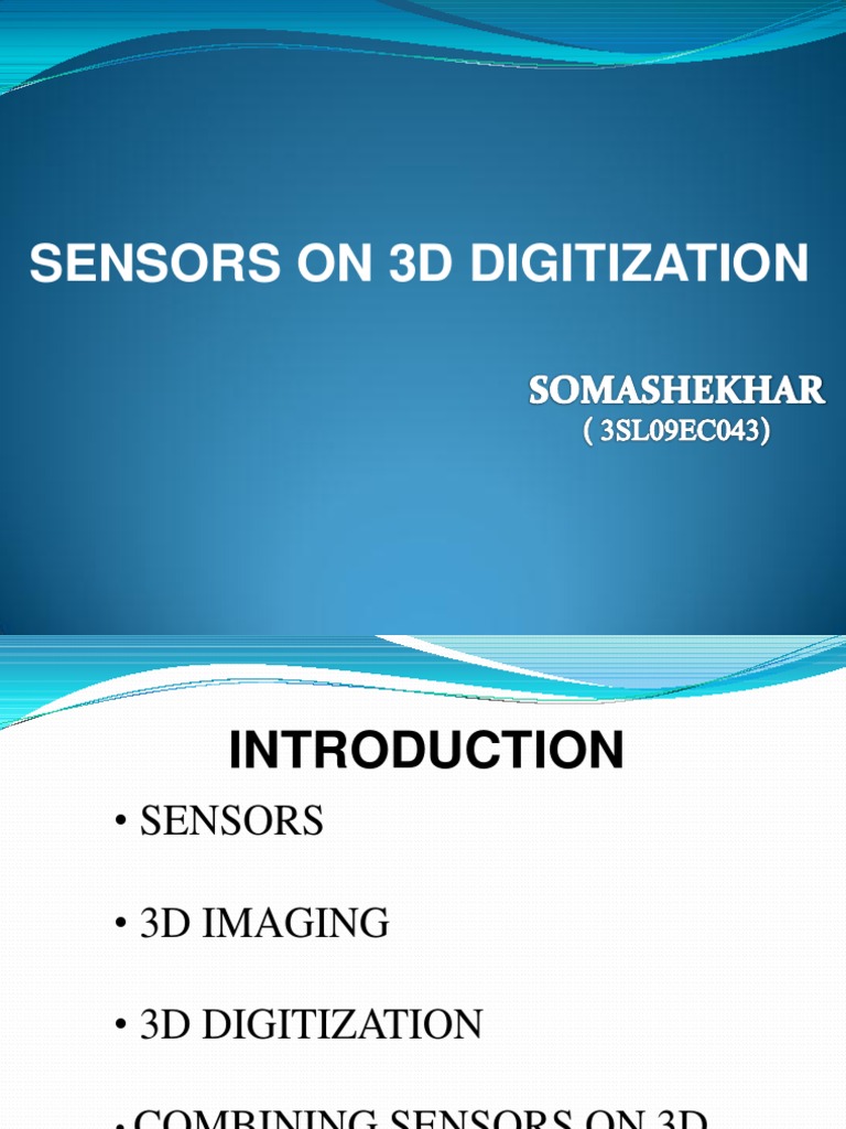 Sensor On 3D Digitization | PDF | Stereoscopy | Optics
