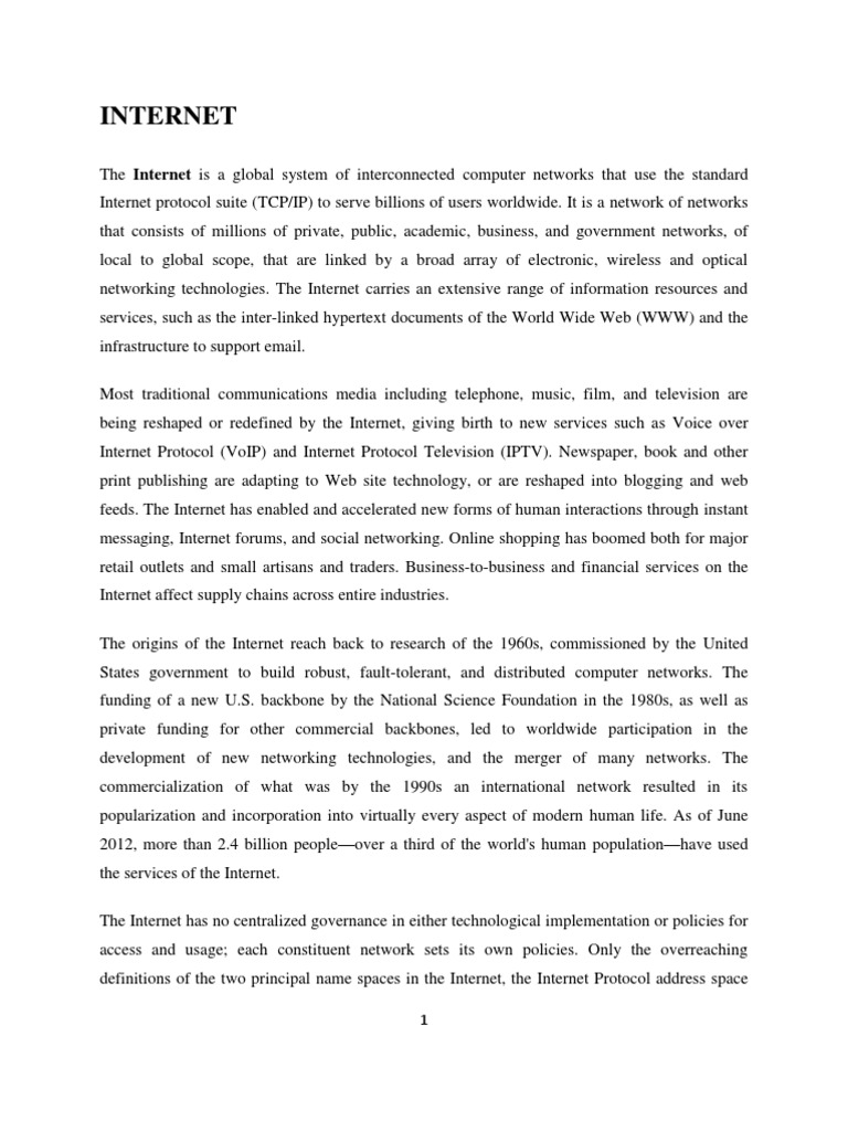 Internet | Download Free PDF | Internet | Computer Network