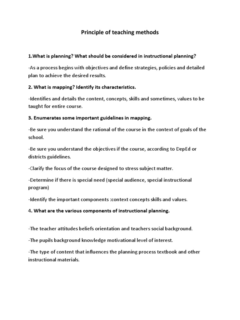 Principle of Teaching Methods | PDF | Teaching Method | Teachers