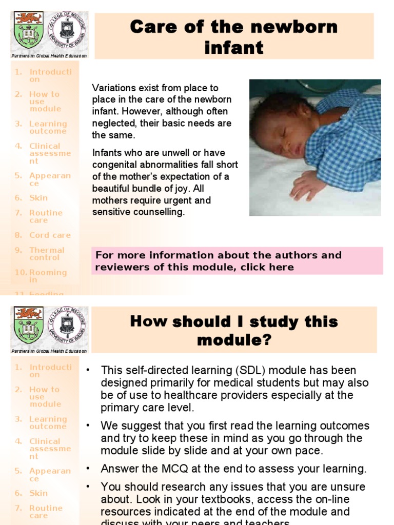 Care of The Newborn Infant: For More Information About The Authors and ...