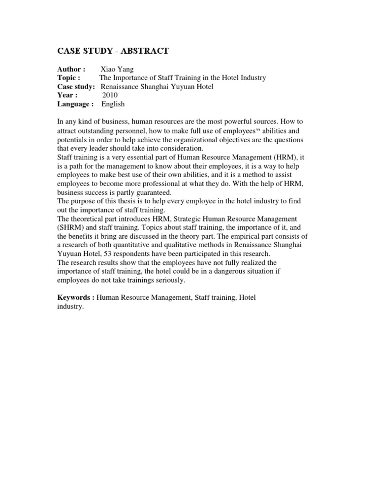 Importance & Methods of HRM in Hotels | PDF | Human Resource Management ...