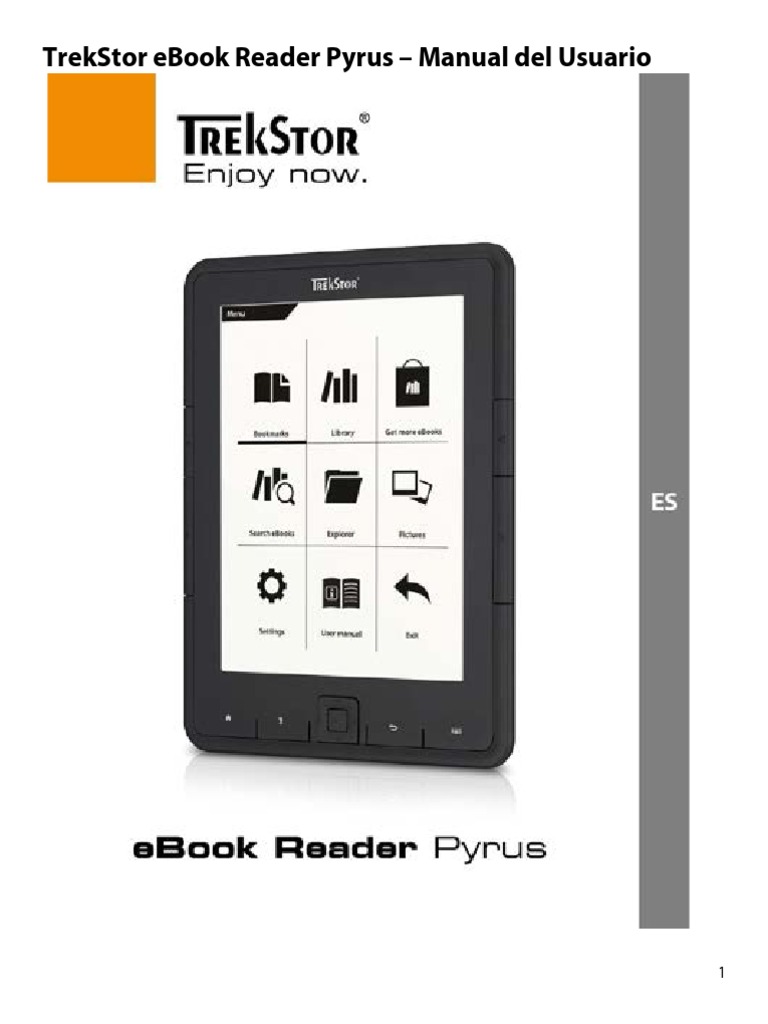 TrekStor Ebook Reader Pyrus Manual V1-10 ES 2012-04-26 | PDF | Gestión ...