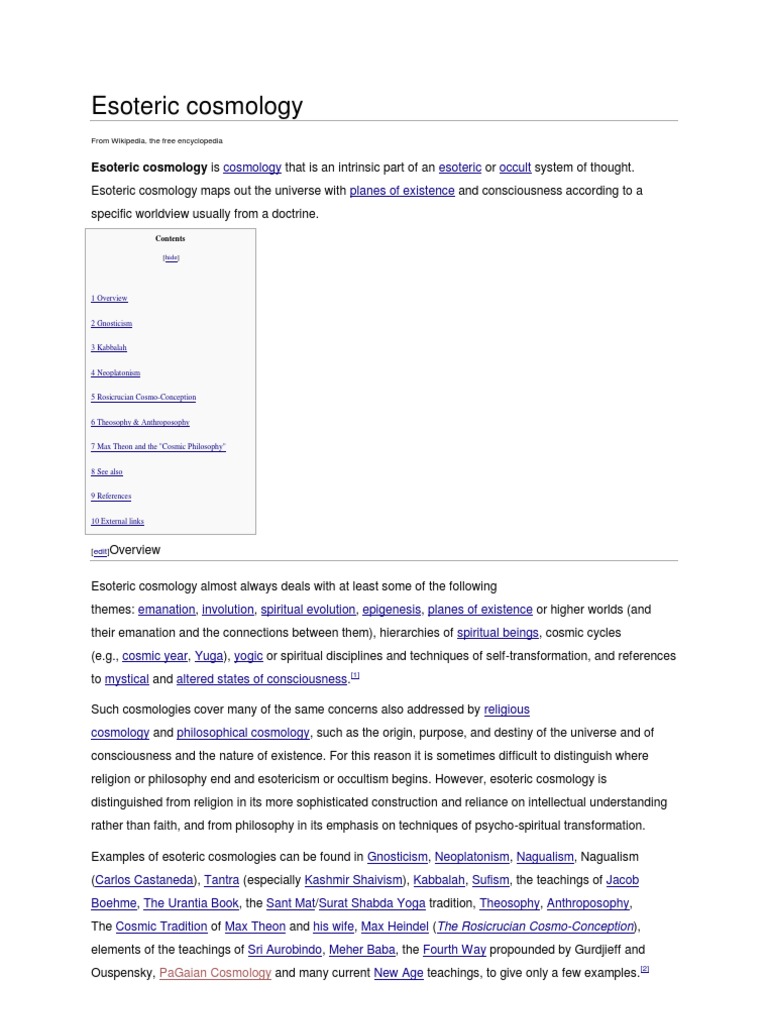 Esoteric cosmology maps hidden universe planes | PDF | Esoteric ...