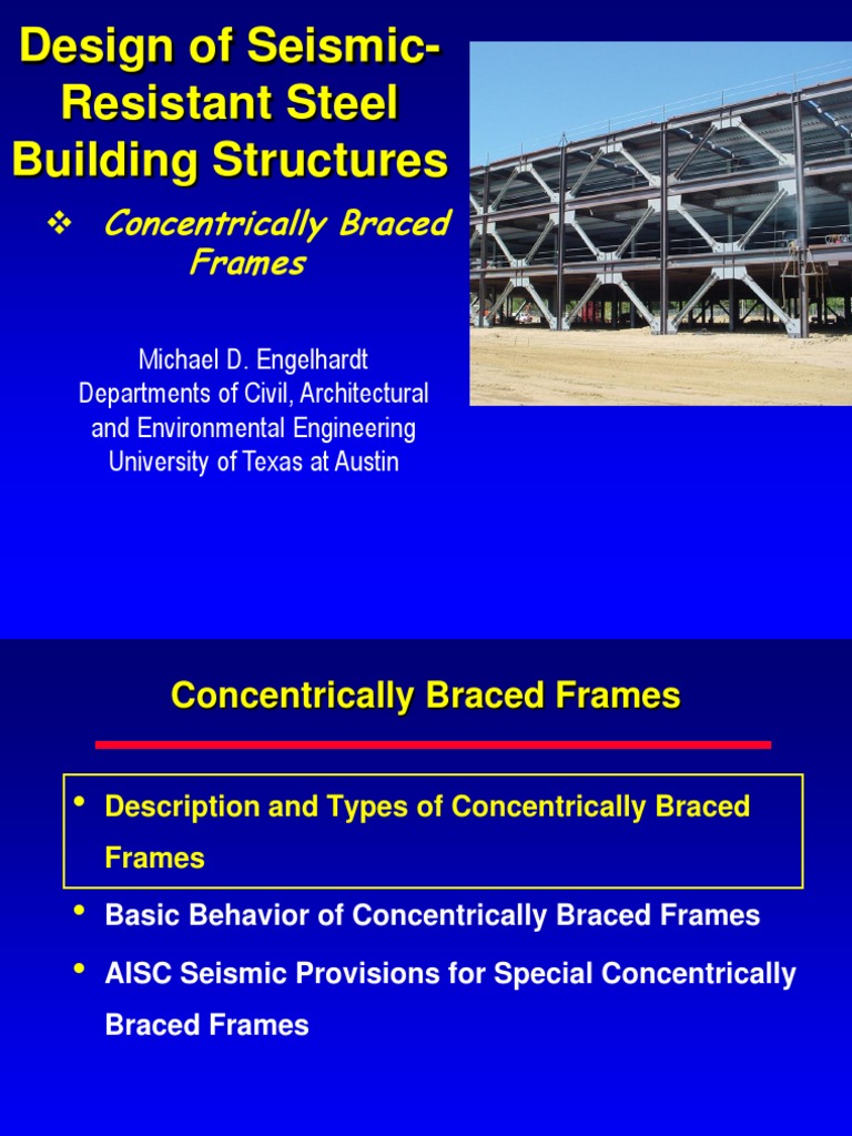 Seismic Design of Concentrically Braced Frames | PDF | Buckling | Beam (Structure)