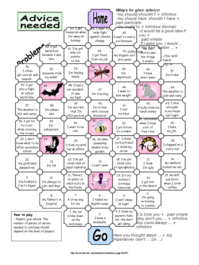 ESL Board Game Advice Needed | PDF ESL Board Game Advice Needed | PDF