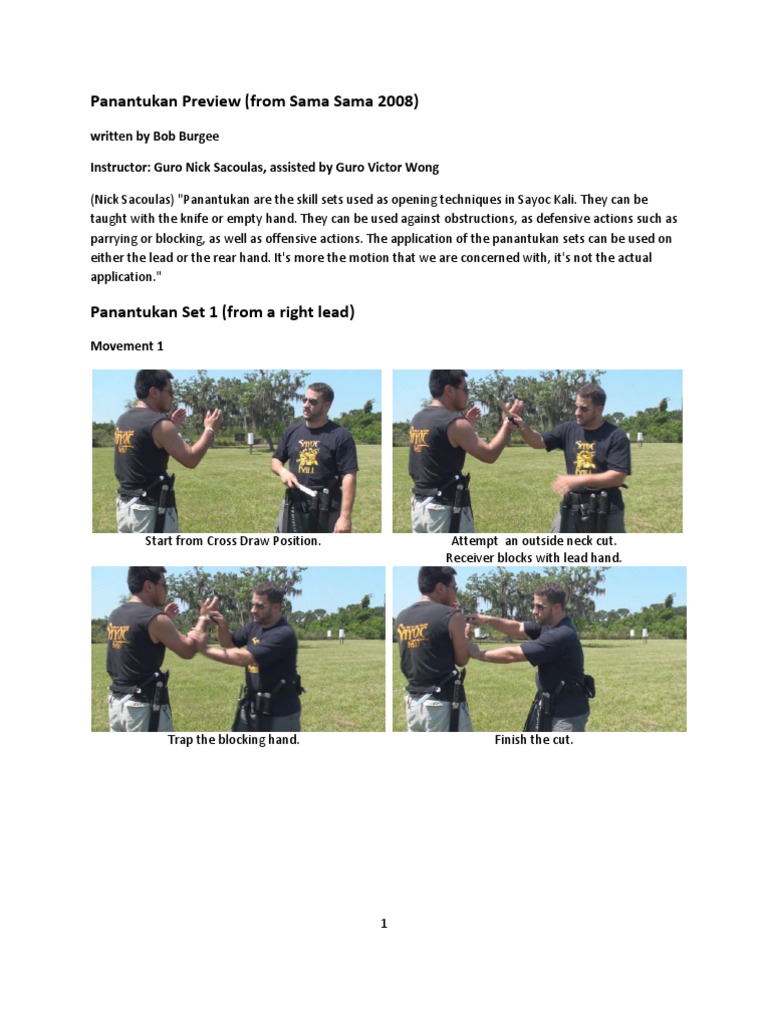 Panantukan Techniques Overview | PDF | Home & Garden | Self-Improvement