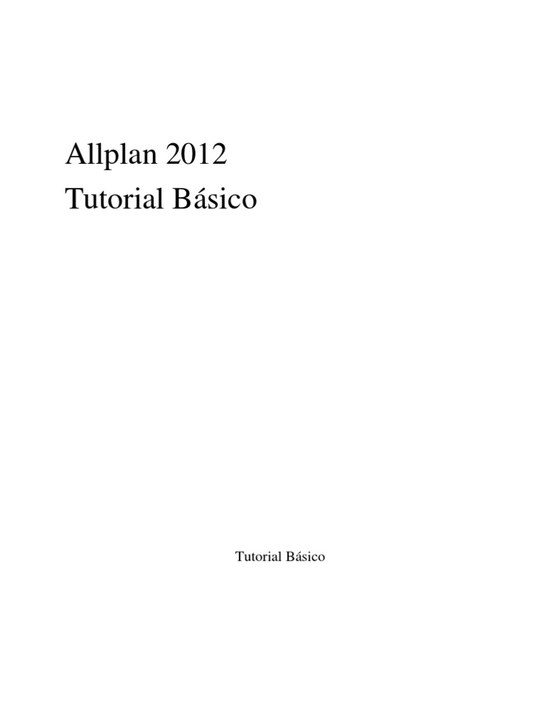Allplan 2012 Tutorial Basico | PDF | Archivo de computadora | Ventana (informática)