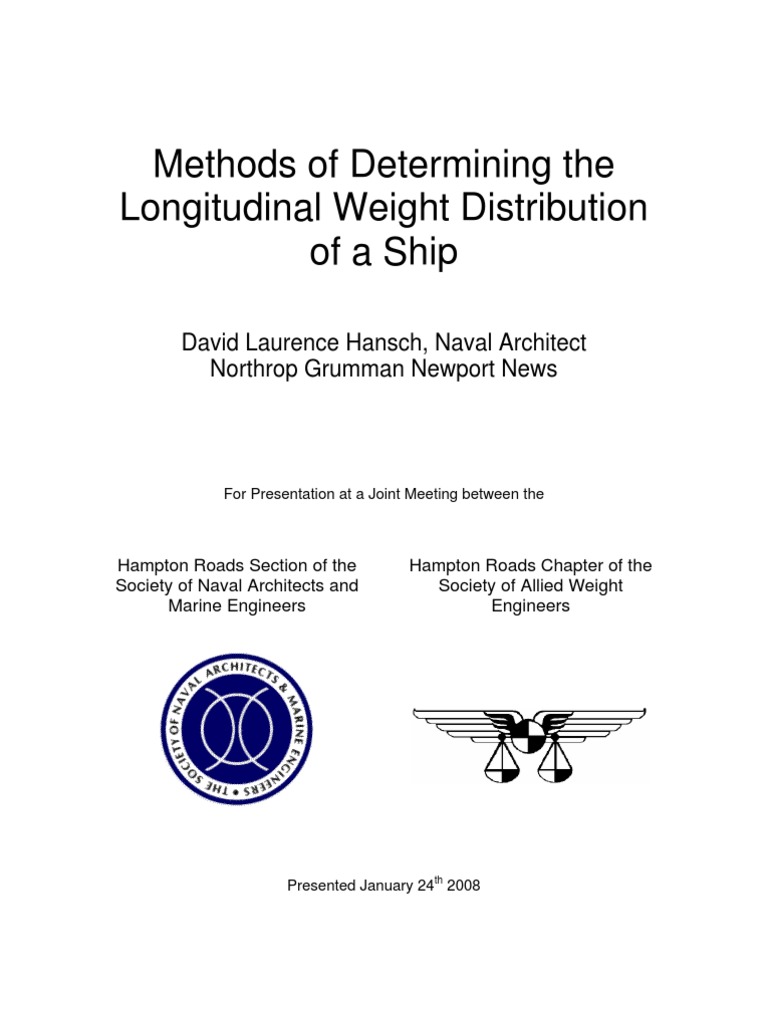 Longitudinal Weight Distribution Methods | PDF | Naval Architecture ...