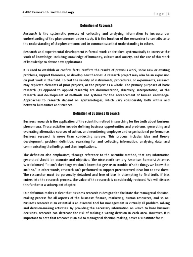 Research Methodology | PDF | Hypothesis | Inductive Reasoning