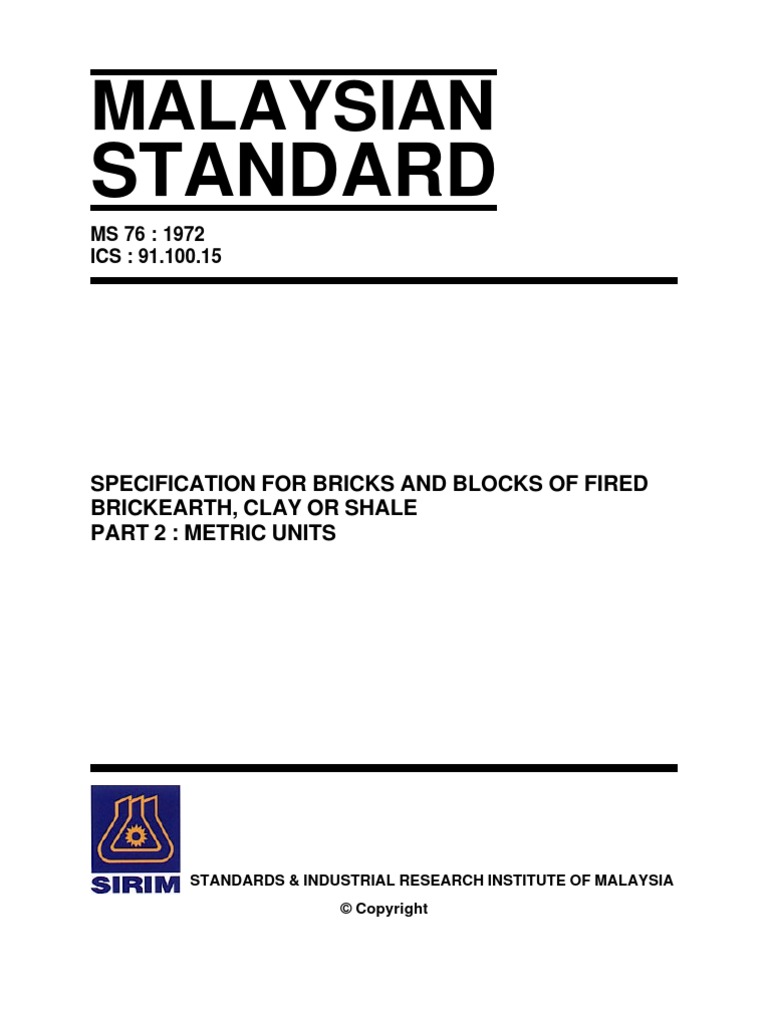 Ms 76 1972pre | PDF | Brick | Engineering Tolerance