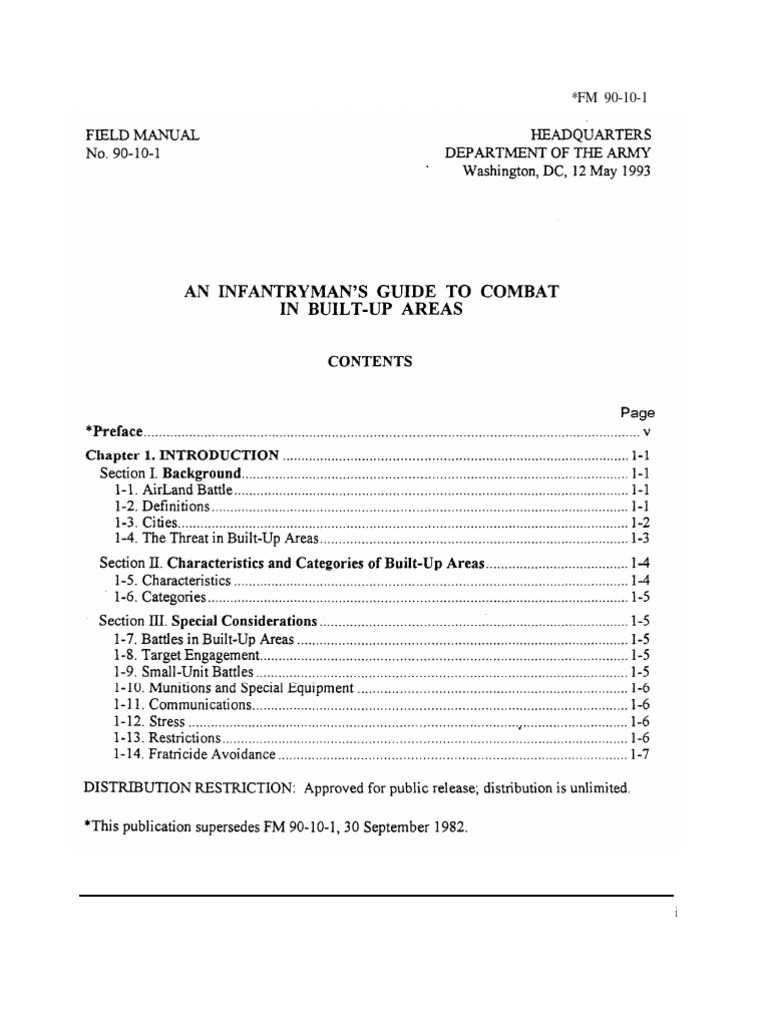 An Infantryman's Guide To Combat in Built-Up Areas | PDF | Urban ...