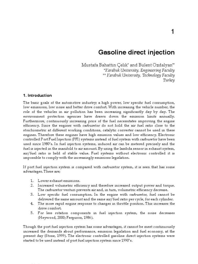 InTech-Gasoline Direct Injection | Download Free PDF | Internal ...