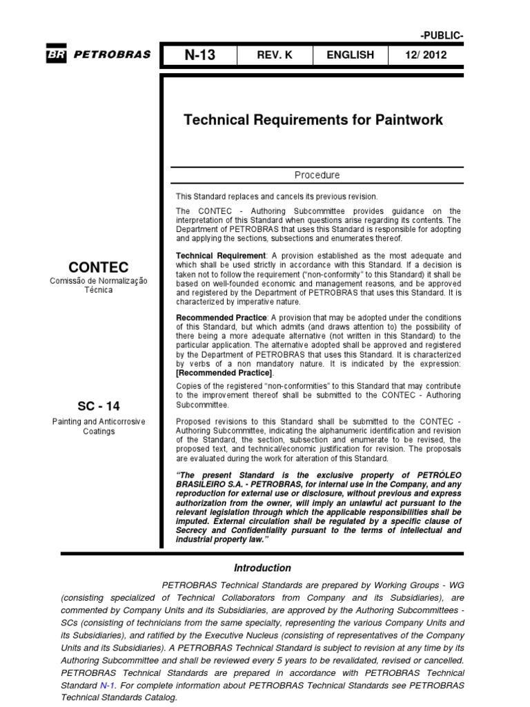 Painting Technical Requirements | PDF | Paint | Varnish