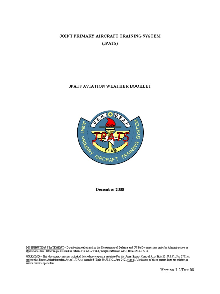 JPATS Aviation Weather Booklet 32 PDF | PDF | Atmospheric Pressure ...
