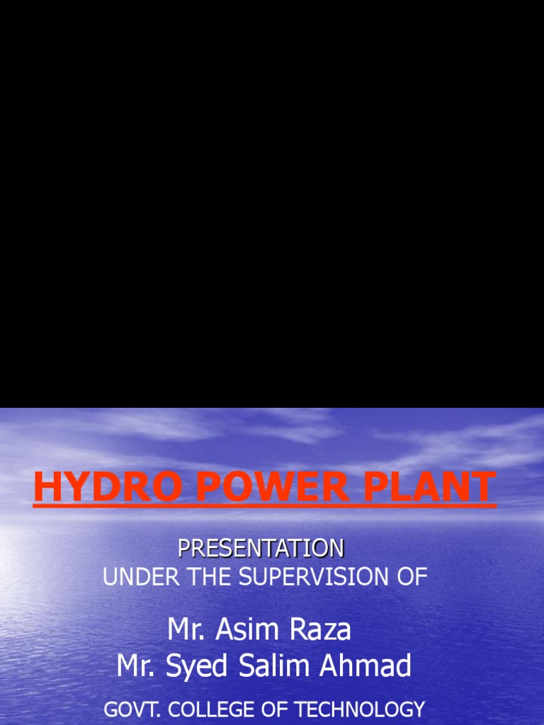 HYDRO Power Plant Presentation | PDF | Electric Generator | Power Station