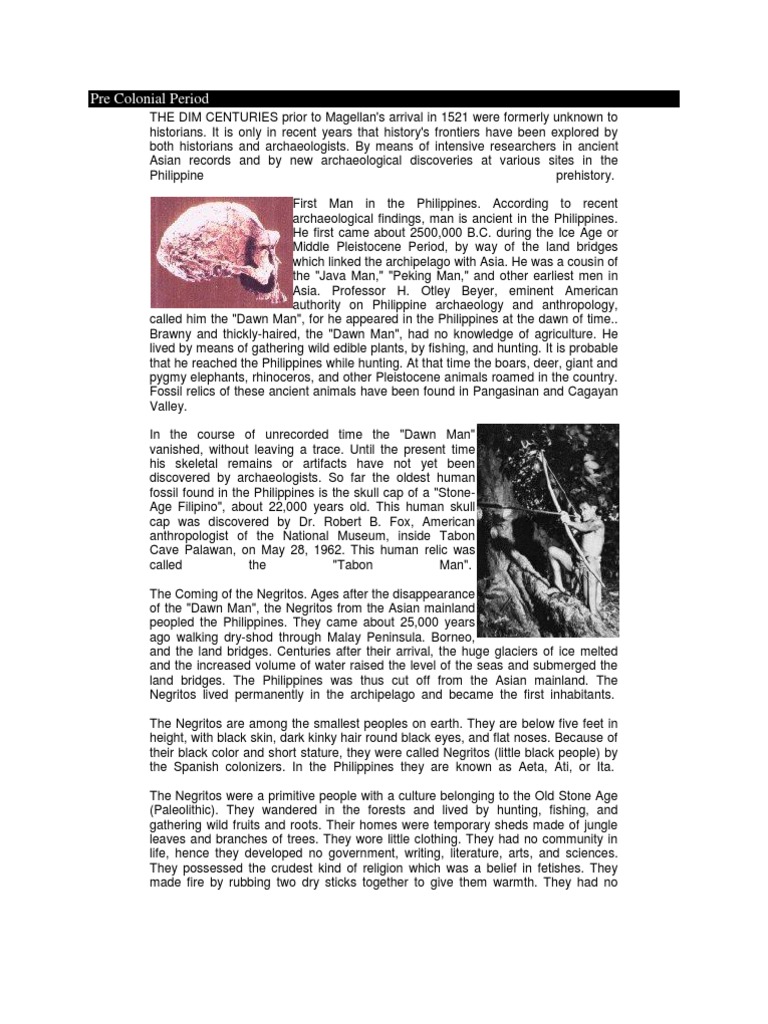 Pre Colonial Period | Philippines | Archaeology