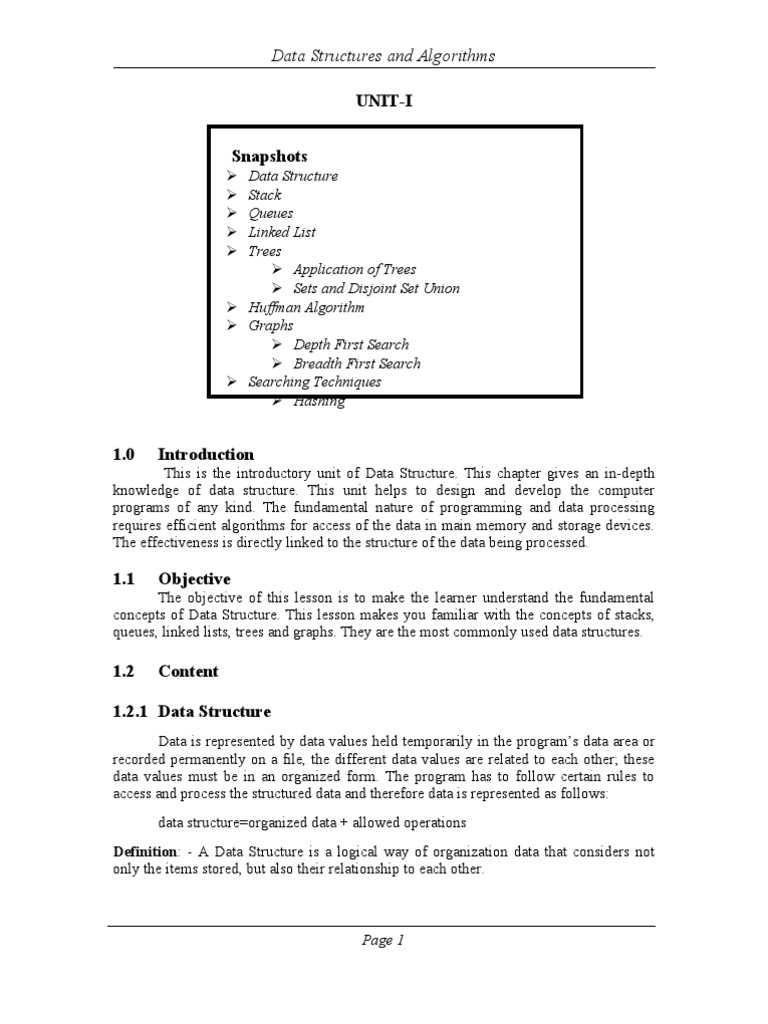 Unit I Pdf Queue Abstract Data Type Pointer Computer Programming
