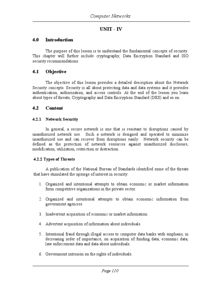 Unit - Iv 4.0: Computer Networks | PDF | Public Key Cryptography | Key ...