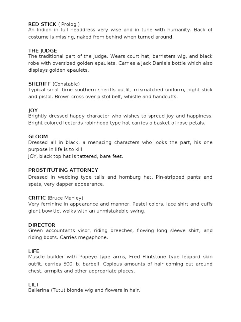 Royal Order of Jesters - Book of The Play - Script | PDF | Wig ...