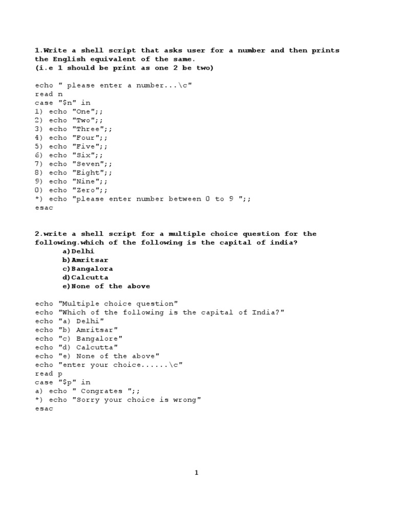 Unix Programmes Pdf Command Line Interface Parameter Computer