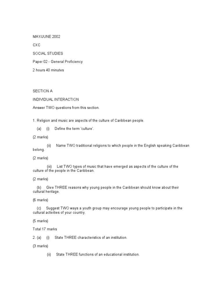 Multiple Choice Social Studies | PDF | Cooperative | News