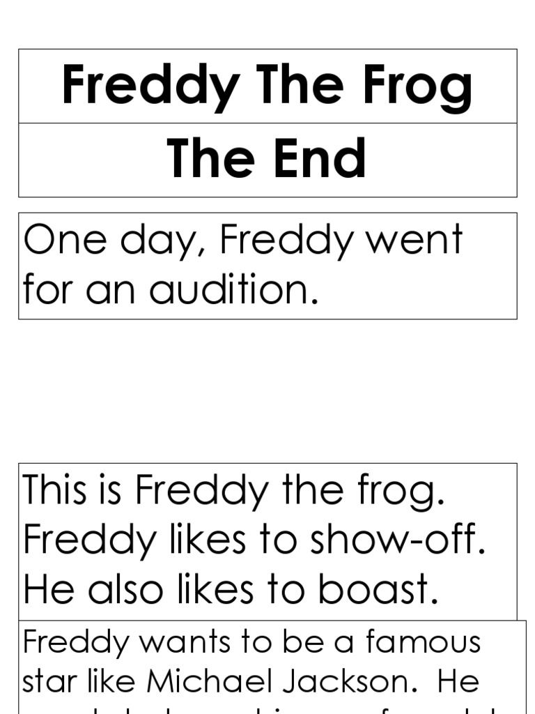 Freddy the Frog: Be Yourself Story | PDF