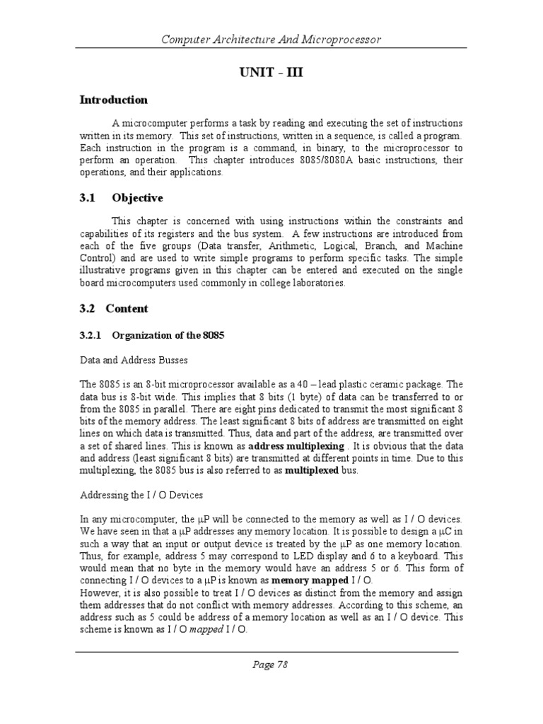 Unit - Iii | PDF | Instruction Set | Assembly Language